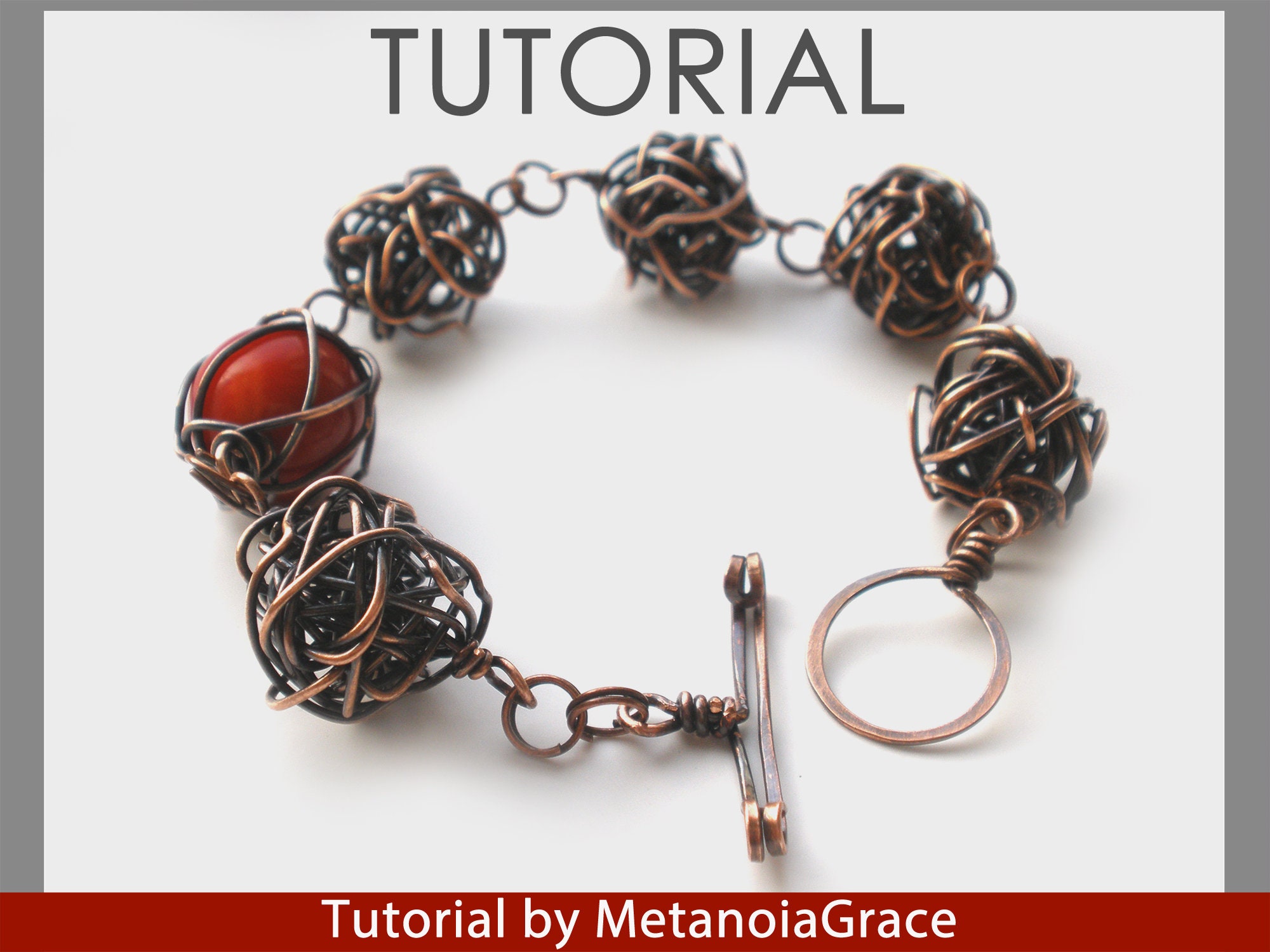 Wire Bracelet Tutorial, Bangle Tutorial, Wire Knot Tutorial, Caged Bead ...