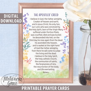 Nicene Creed, Apostles Creed, Printable Creed Prayer Cards, I Believe ...