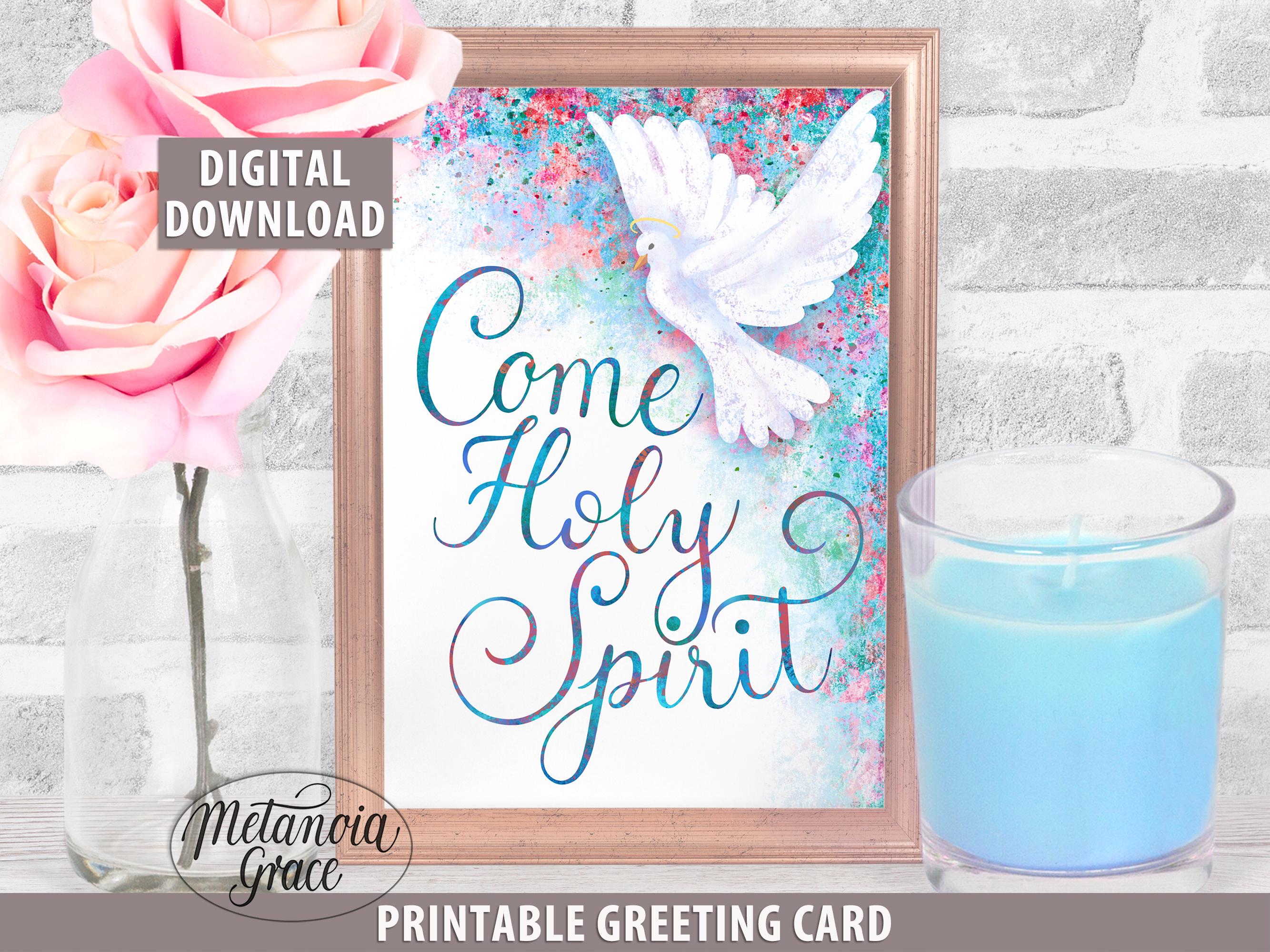 Confirmation Card, on Your Confirmation, Printable Note Card Come Holy ...