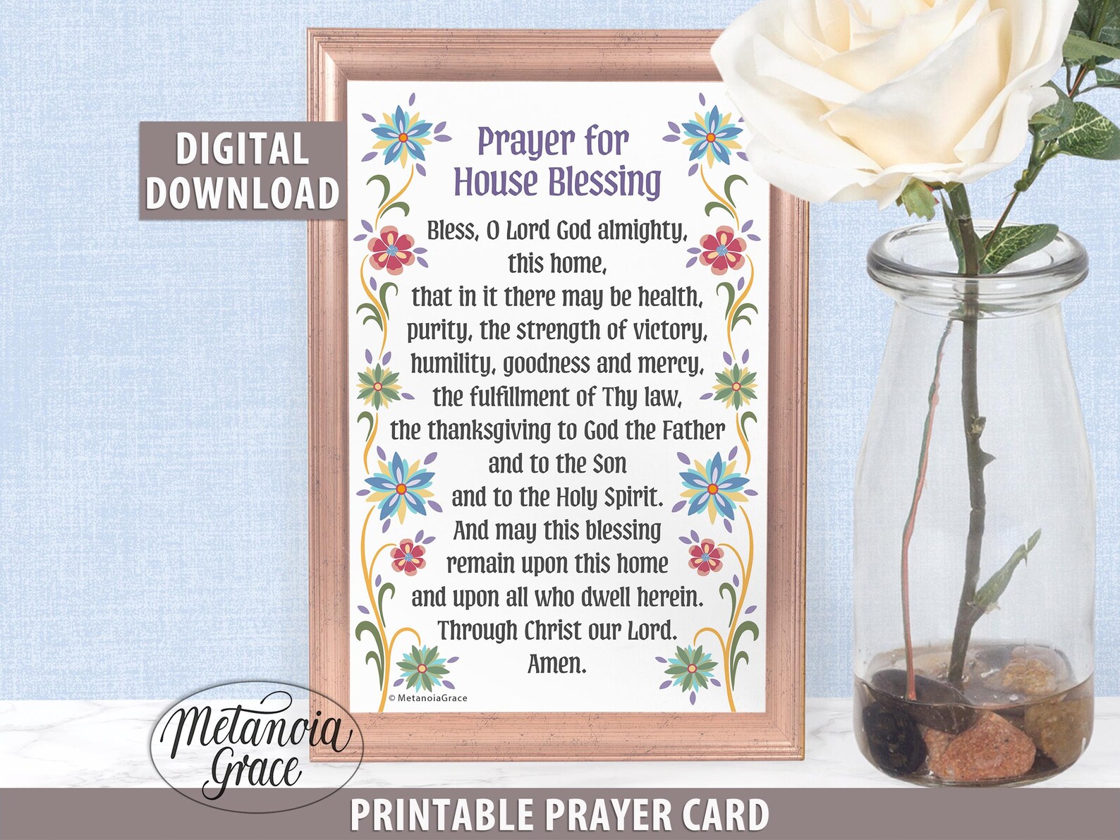 Prayer for House Blessing, Printable Prayer Card With Epiphany Blessing ...