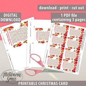 Christmas Prayer Note Card, Printable Christmas Card, I Said a Prayer ...