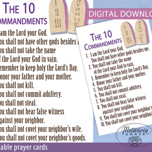 The Ten Commandments Prayer Card Printable Card 10 - Etsy UK