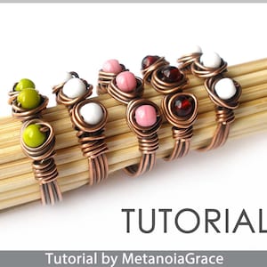 Wire Ring Tutorial, Wire Jewelry Pattern, Beading Ring Tutorial, Wire Wrapping Tutorial ...