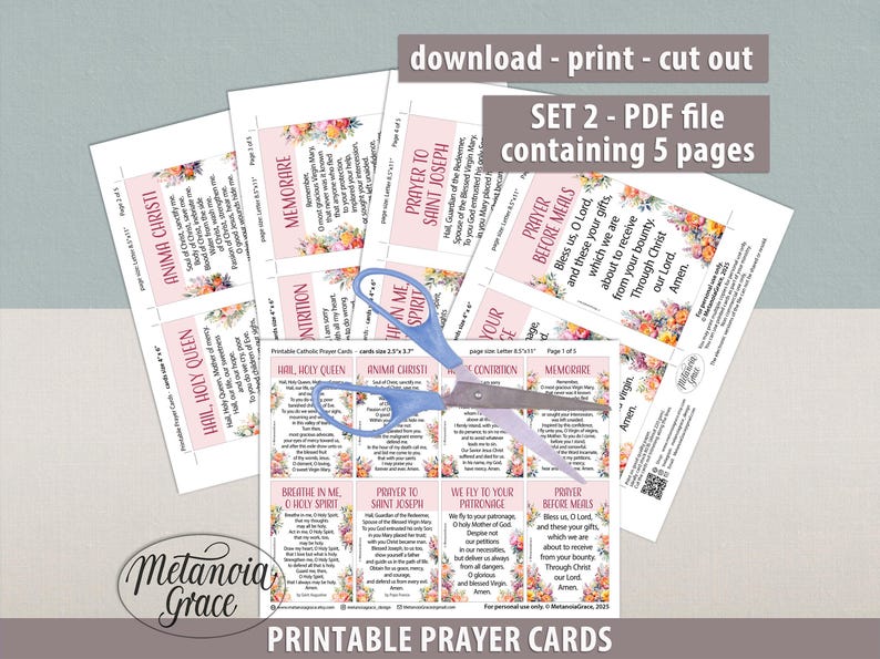 Popular Catholic Prayers Bundle, Daily Prayers, 16 Printable Prayer ...