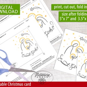 Printable Nativity Christmas Card Religious Christmas Card - Etsy UK