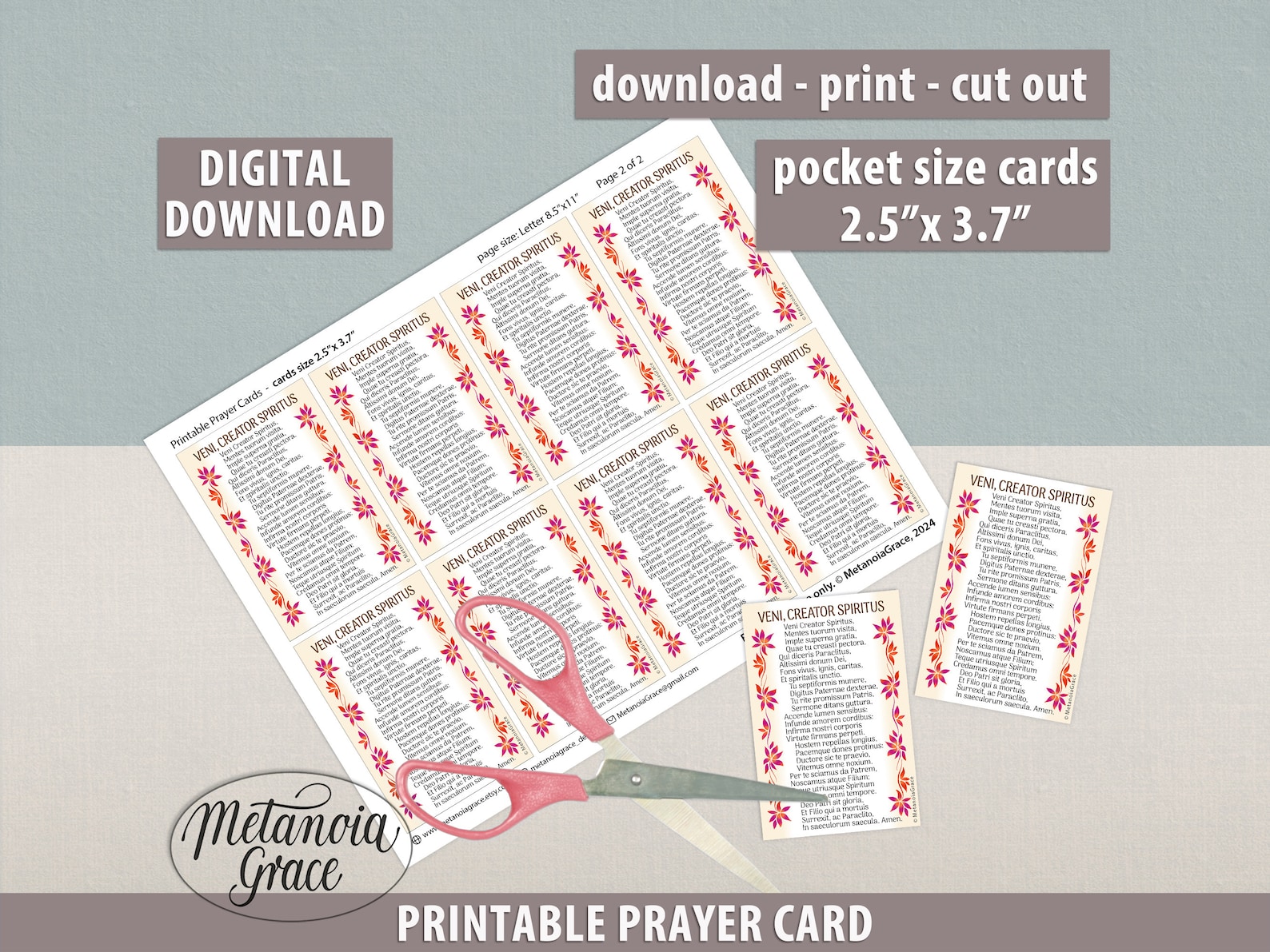 Veni Creator Spiritus, Printable Pentecost Holy Spirit Hymn, Come ...