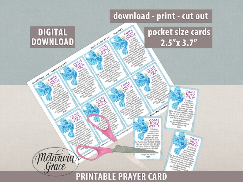 Come Holy Spirit Fill the Hearts of Your Faithful, Printable Pentecost ...