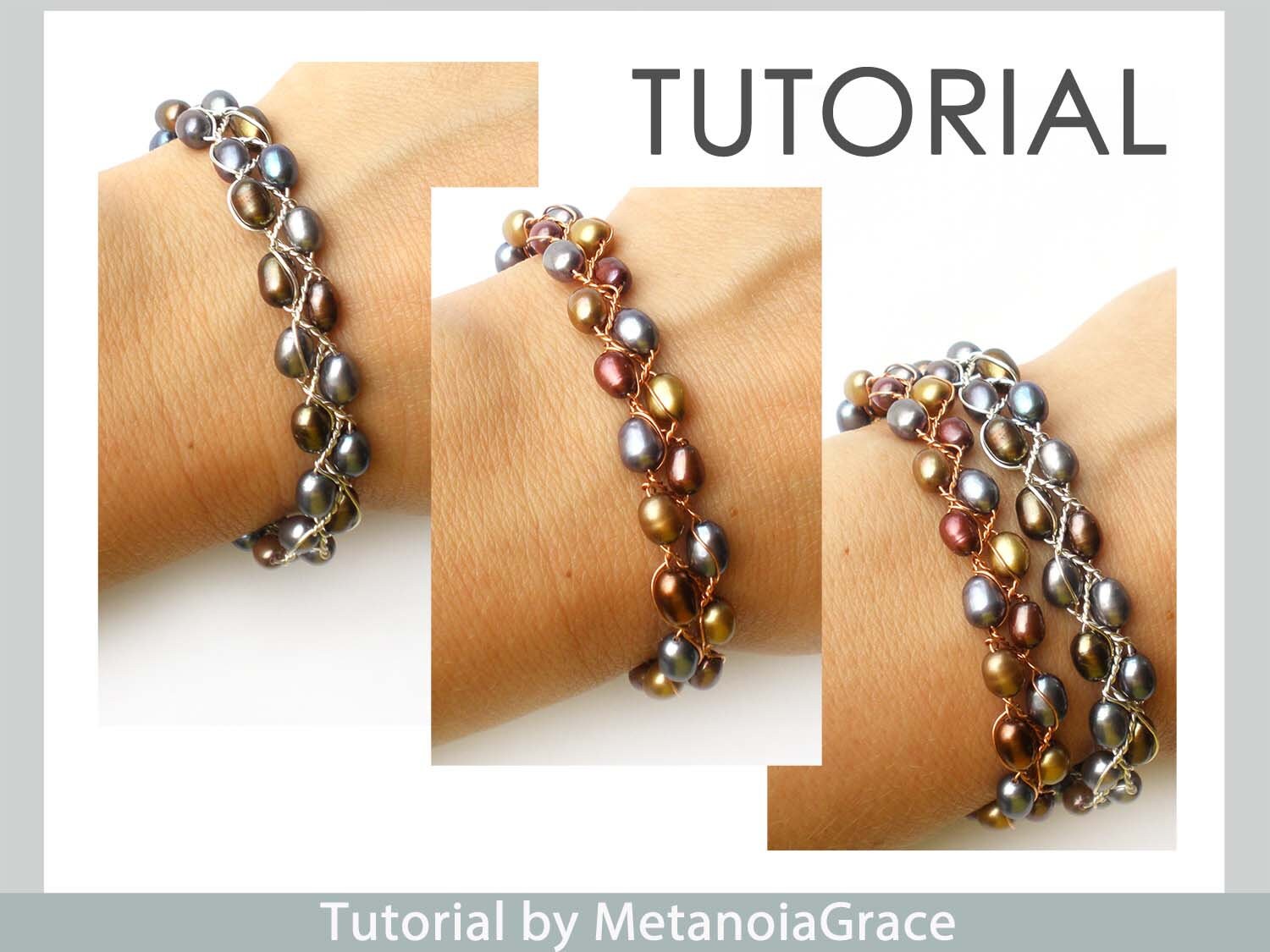 Pearl Bracelet Tutorial Beading Jewelry Tutorial Wire | Etsy