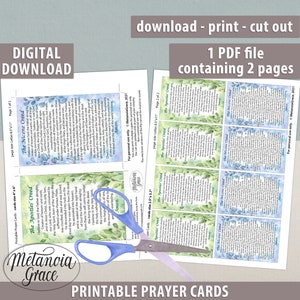 Nicene Creed, Apostles Creed, Printable Creed Prayer Cards, I Believe ...