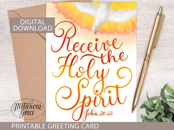 Printable Confirmation Greeting Card