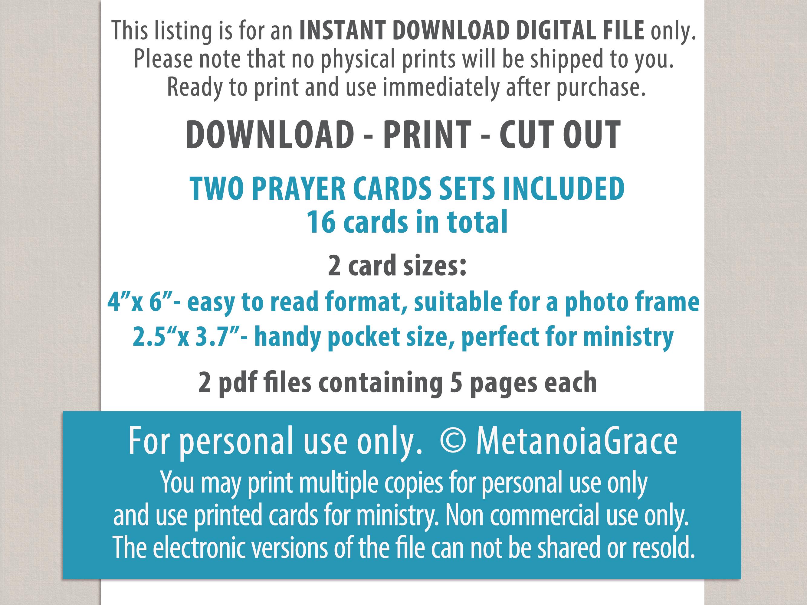 Popular Catholic Prayers Bundle, Daily Prayers, 16 Printable Prayer ...