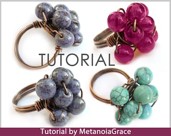 Wirewrapped Ring Tutorial Beading Jewelry Tutorial Cluster - Etsy