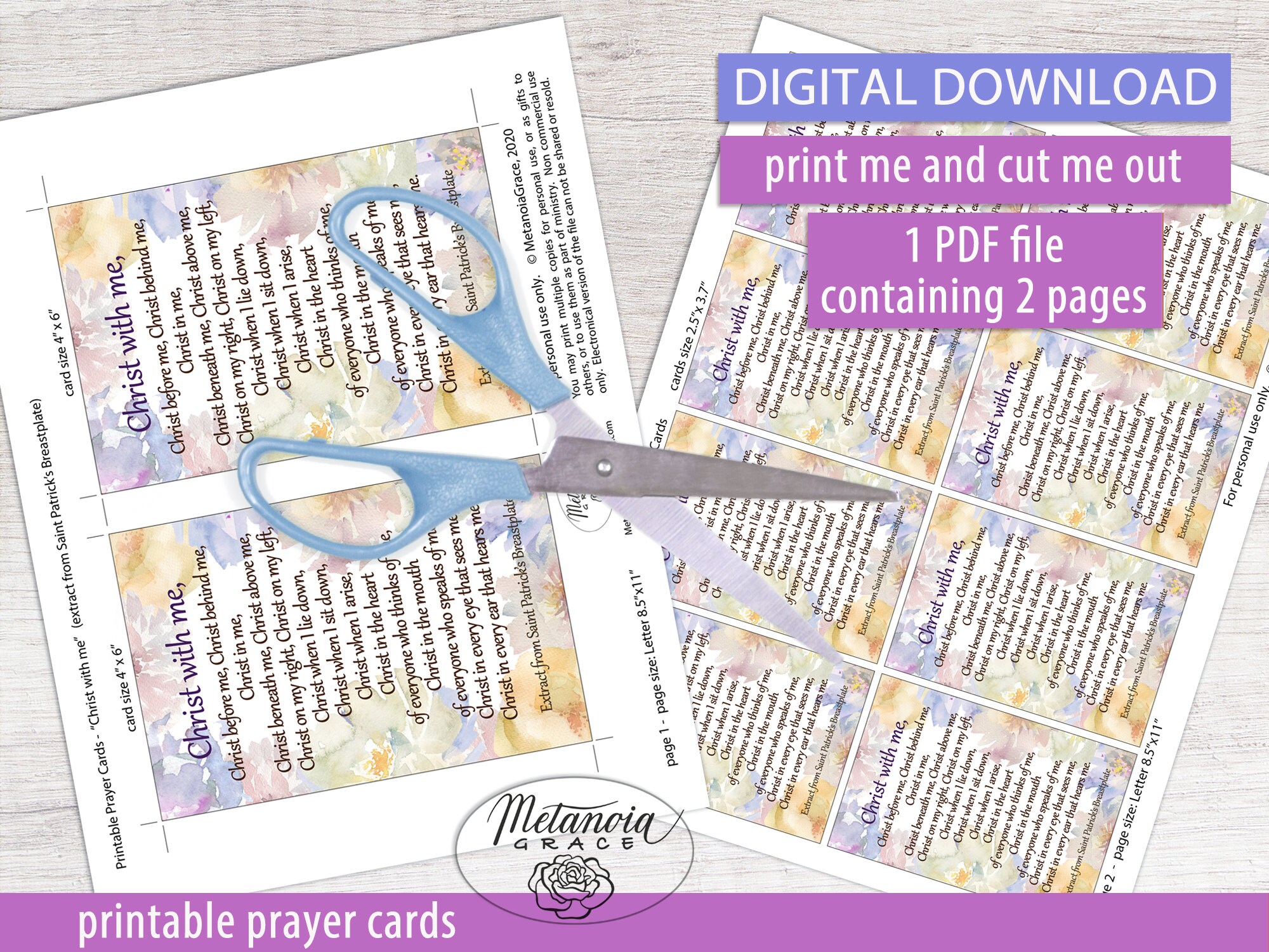 Christ with me Christ before me Lorica Prayer card St. | Etsy