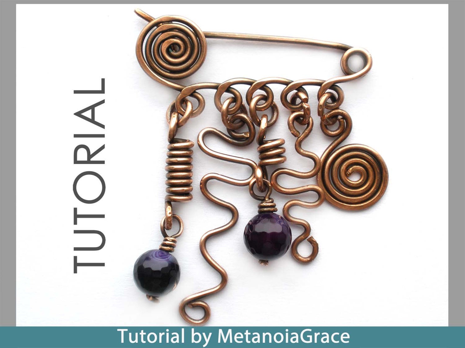Wire Wrapping Shawl Pin Tutorial Spiral Pin Brooch Tutorial - Etsy
