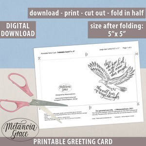 Isaiah 40:31, Soar on Wings Like Eagles, Printable Bible Verse Card ...