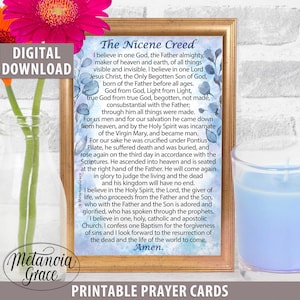 Nicene Creed, Apostles Creed, Printable Creed Prayer Cards, I Believe ...