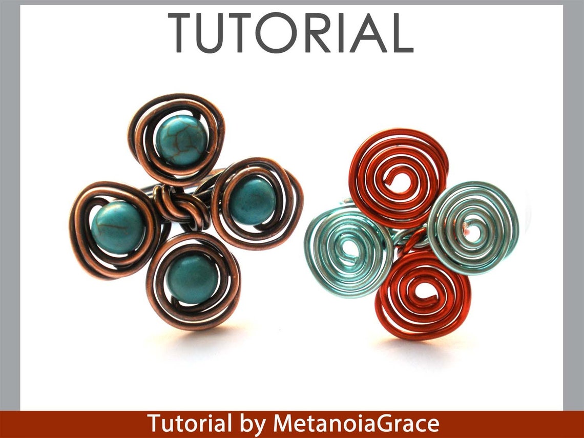 Spiral Ring Tutorial Wire Wrapping Ring Tutorial Rosette - Etsy
