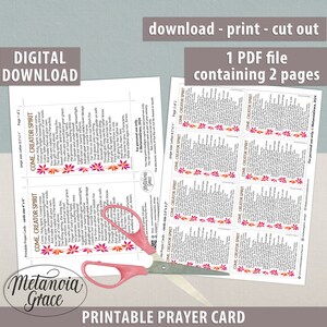 Come Creator Spirit, Printable Pentecost Holy Spirit Hymn, Holy Ghost ...