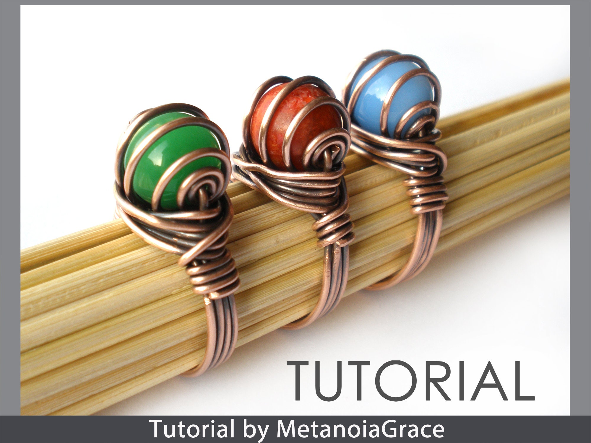 Wire Ring Tutorial, Wire Jewelry Pattern, Beading Ring Tutorial, Wire ...