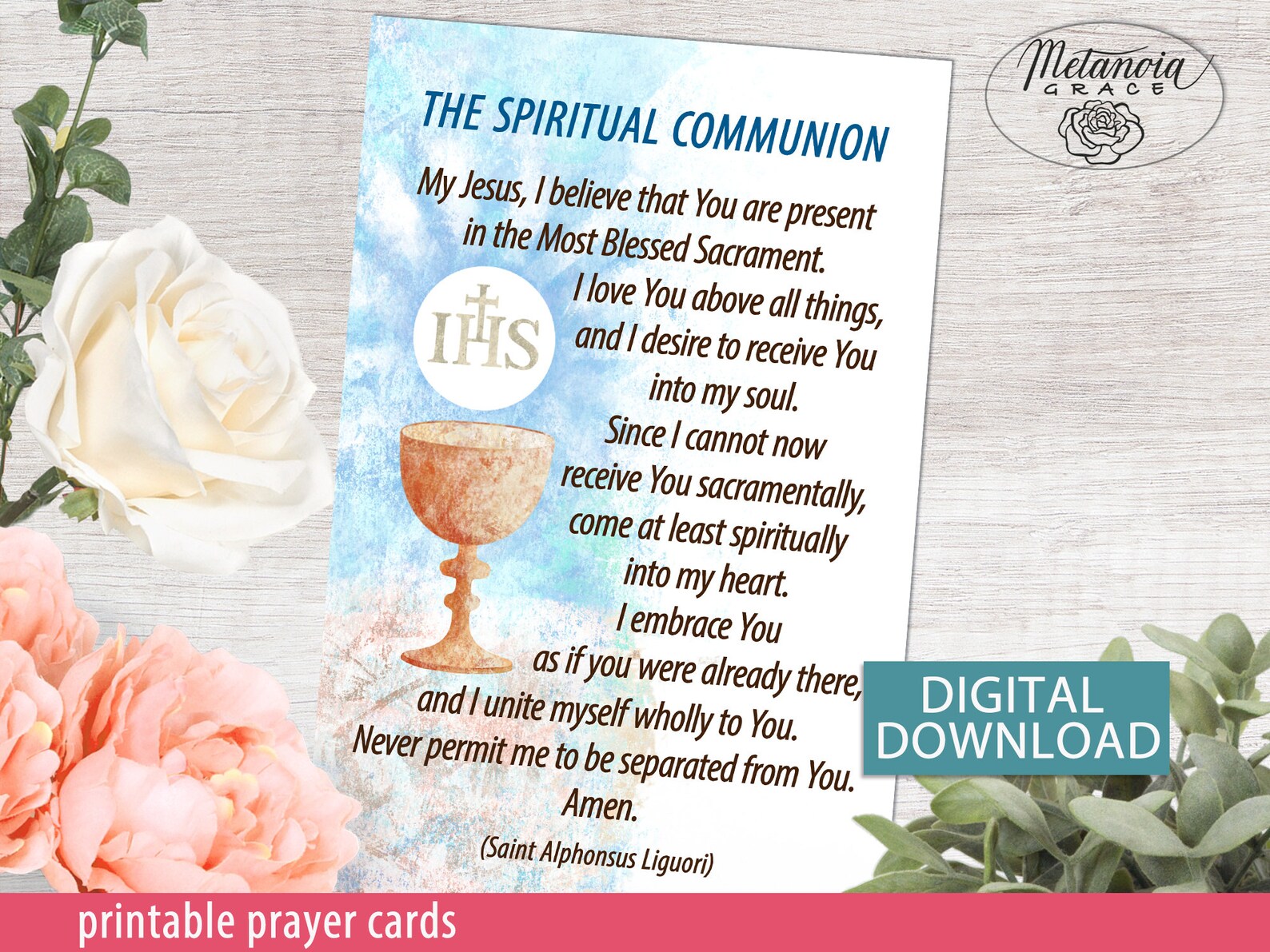 The Spiritual Communion an Act of Spiritual Communion My - Etsy