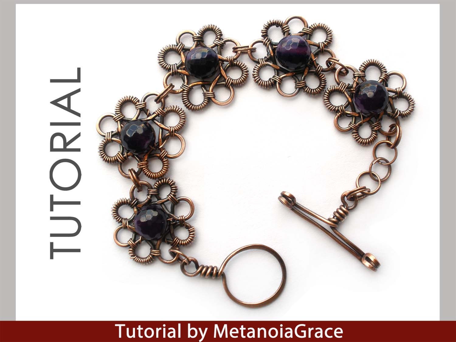Wire Wrapping Tutorial, Bracelet Tutorial, Bangle Tutorial, Flower Jewelry Instructions, Wire ...