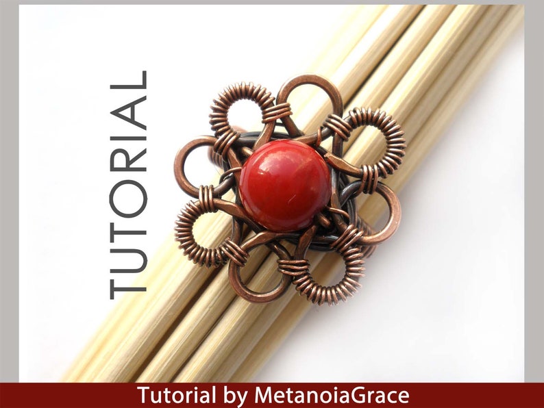 Wire Jewelry Tutorial, Wire Ring Tutorial, Wrapping Tutorial, Jewelry Instructions, Flower Ring ...