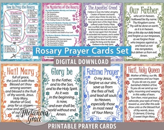 How to Pray the Rosary, Mysteries of the Rosary, Printable Catholic ...