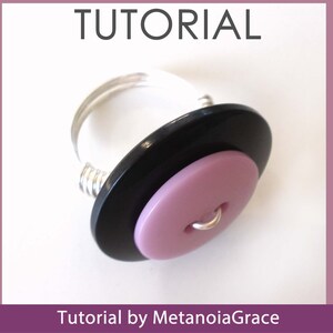 Button Ring Tutorial, Button Jewelry Tutorial, Wire Wrapping Tutorial, How to Make Button Rings ...