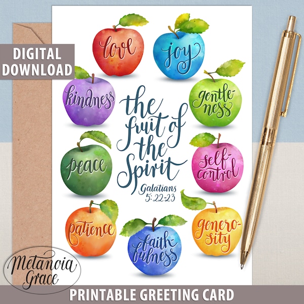 Fruits of the Holy Spirit Printable - Etsy