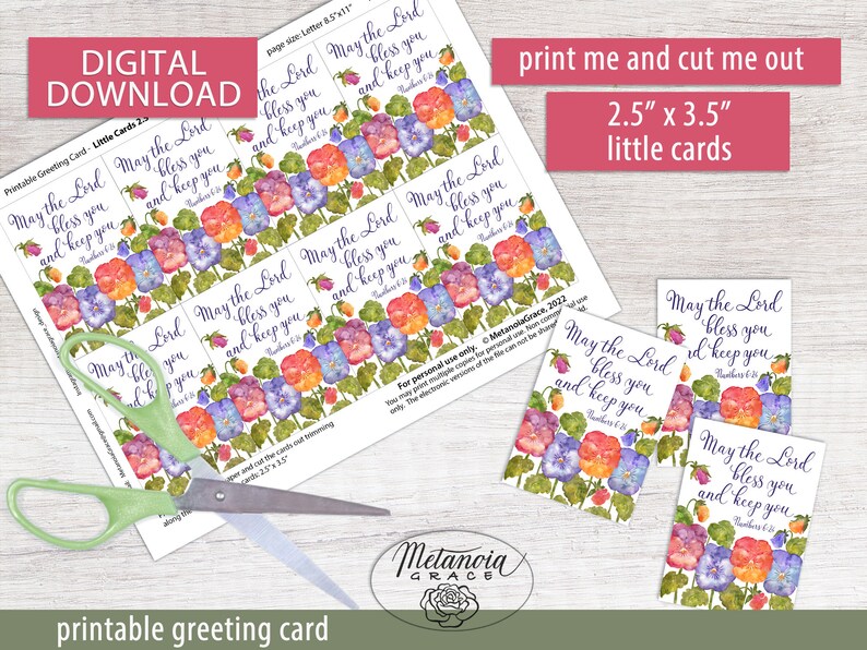 May the Lord Bless You and Keep You Printable Blessing Card - Etsy