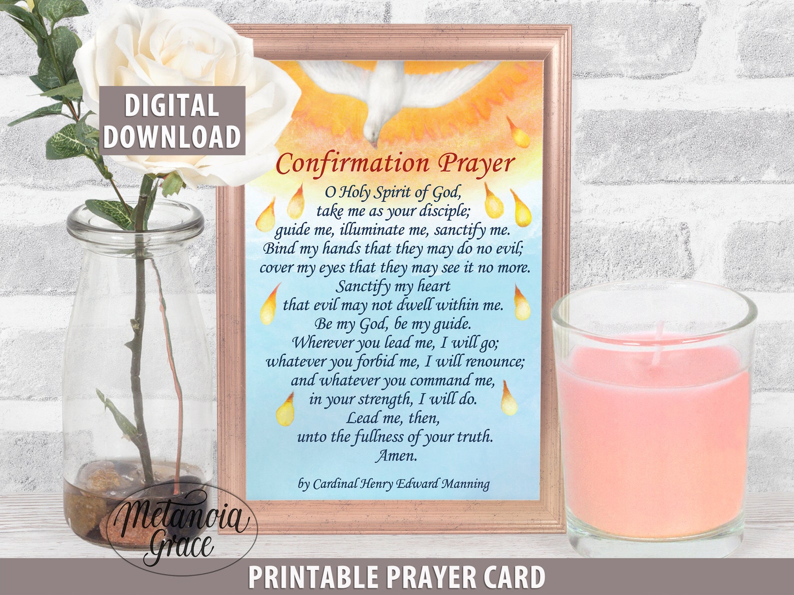Confirmation Prayer Card Printable, O Holy Spirit of God, Confirmation ...