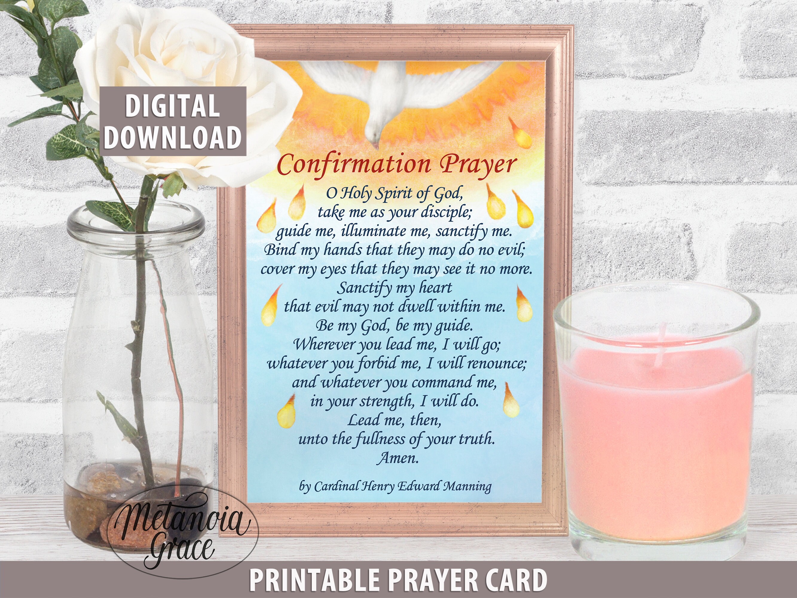 Confirmation Prayer Card Printable, O Holy Spirit of God, Confirmation ...