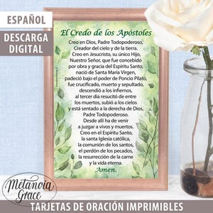 Spanish Creeds Printable Cards, Credo De Los Apostoles, Credo Niceno ...