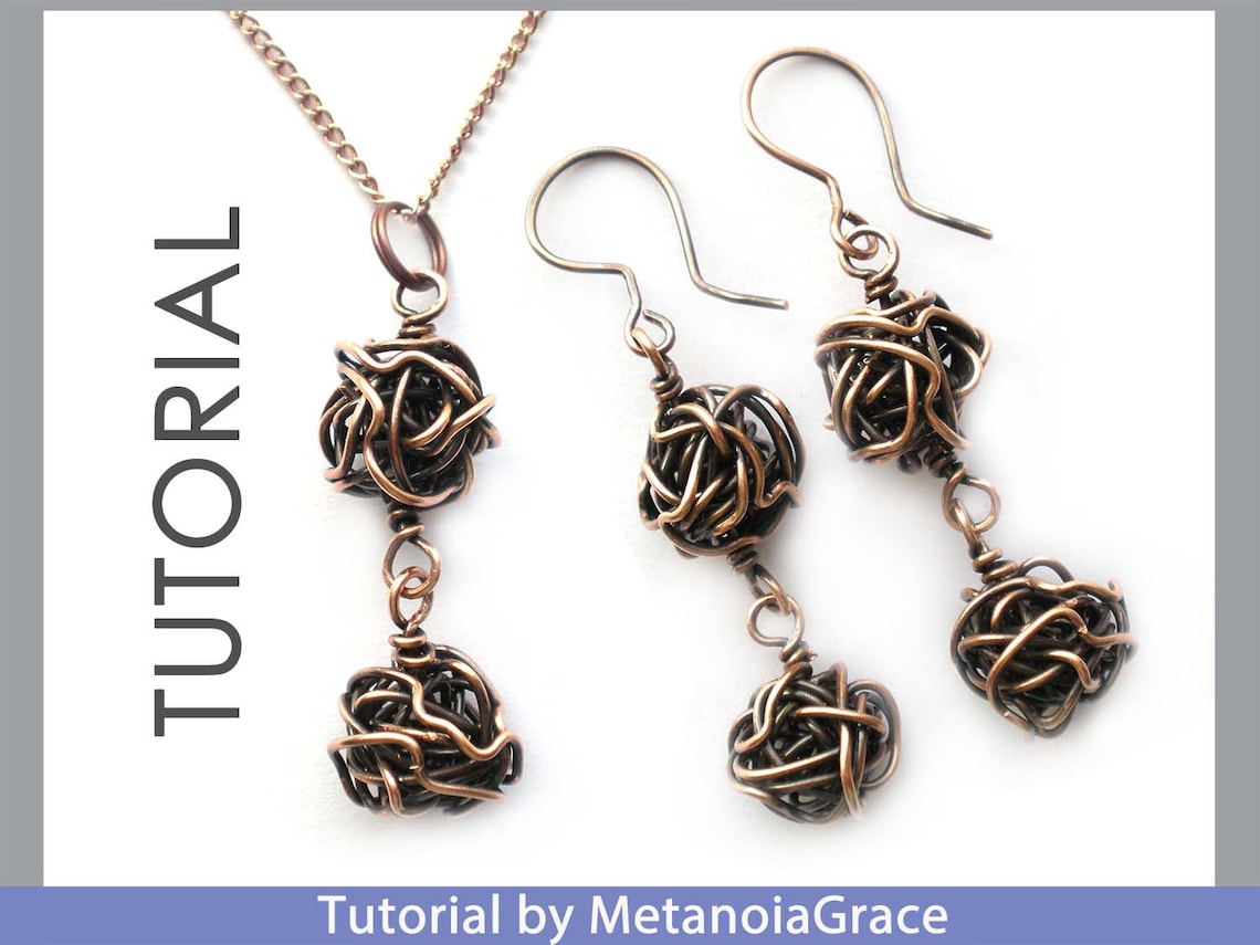 Wire Earrings Tutorial Wire Wrapping Tutorial Wire Knot - Etsy