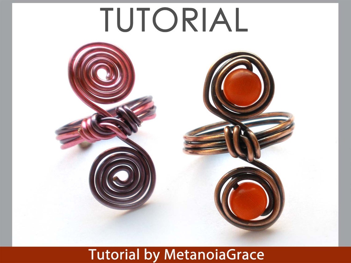 Spiral Ring Tutorial Wire Wrapping Ring Tutorial Rosette - Etsy
