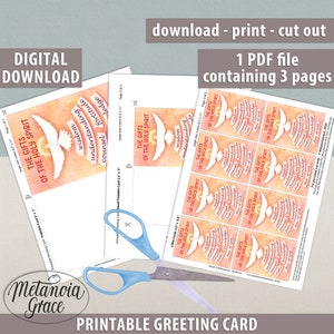 Gifts of the Holy Spirit Note Card, Printable Confirmation Card ...
