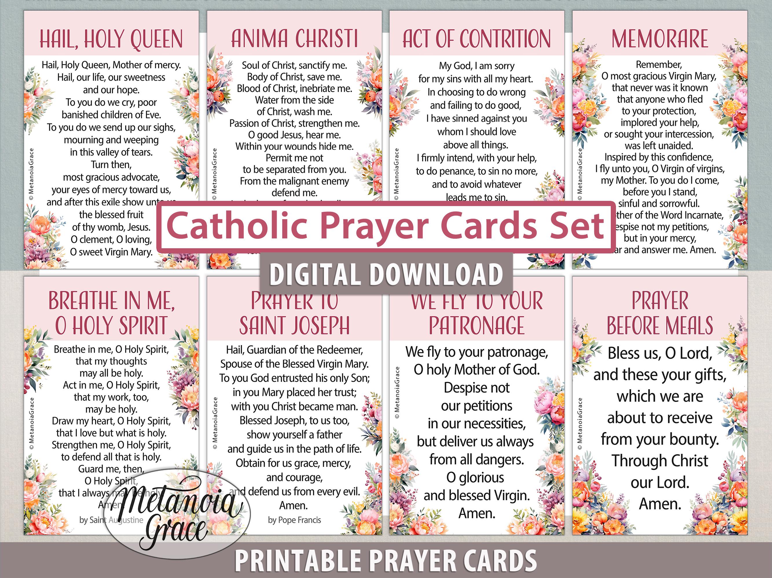 Popular Catholic Prayers Bundle, Daily Prayers, 16 Printable Prayer ...