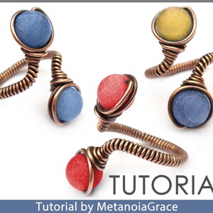 Ring Tutorial Sale Pack, Wire Jewelry Pattern Bundle, Beading Ring ...