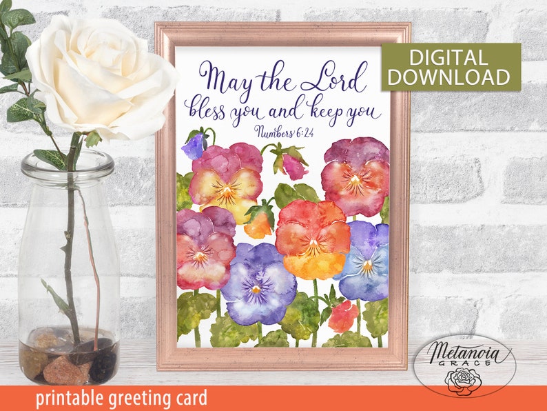 May the Lord Bless You and Keep You Printable Blessing Card - Etsy UK