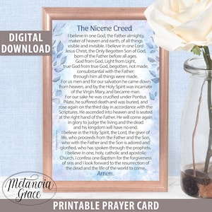Nicene Creed, Apostles Creed, Printable Creed Prayer Cards, I Believe ...