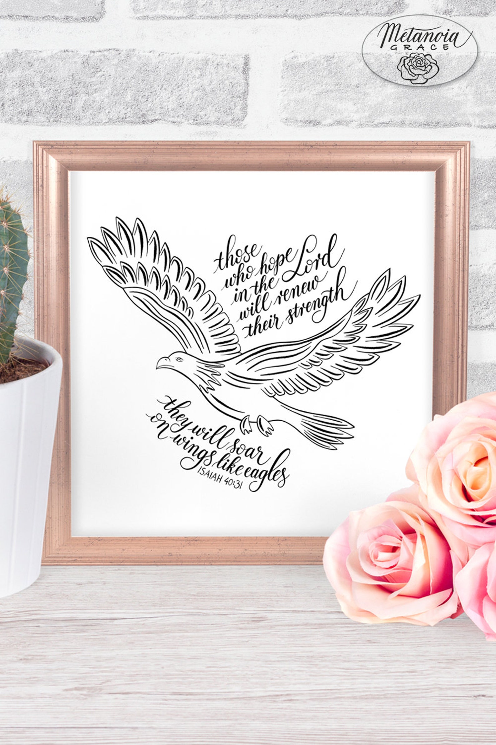 Isaiah 40:31 Soar on Wings Like Eagles Eagle Wings Soar - Etsy