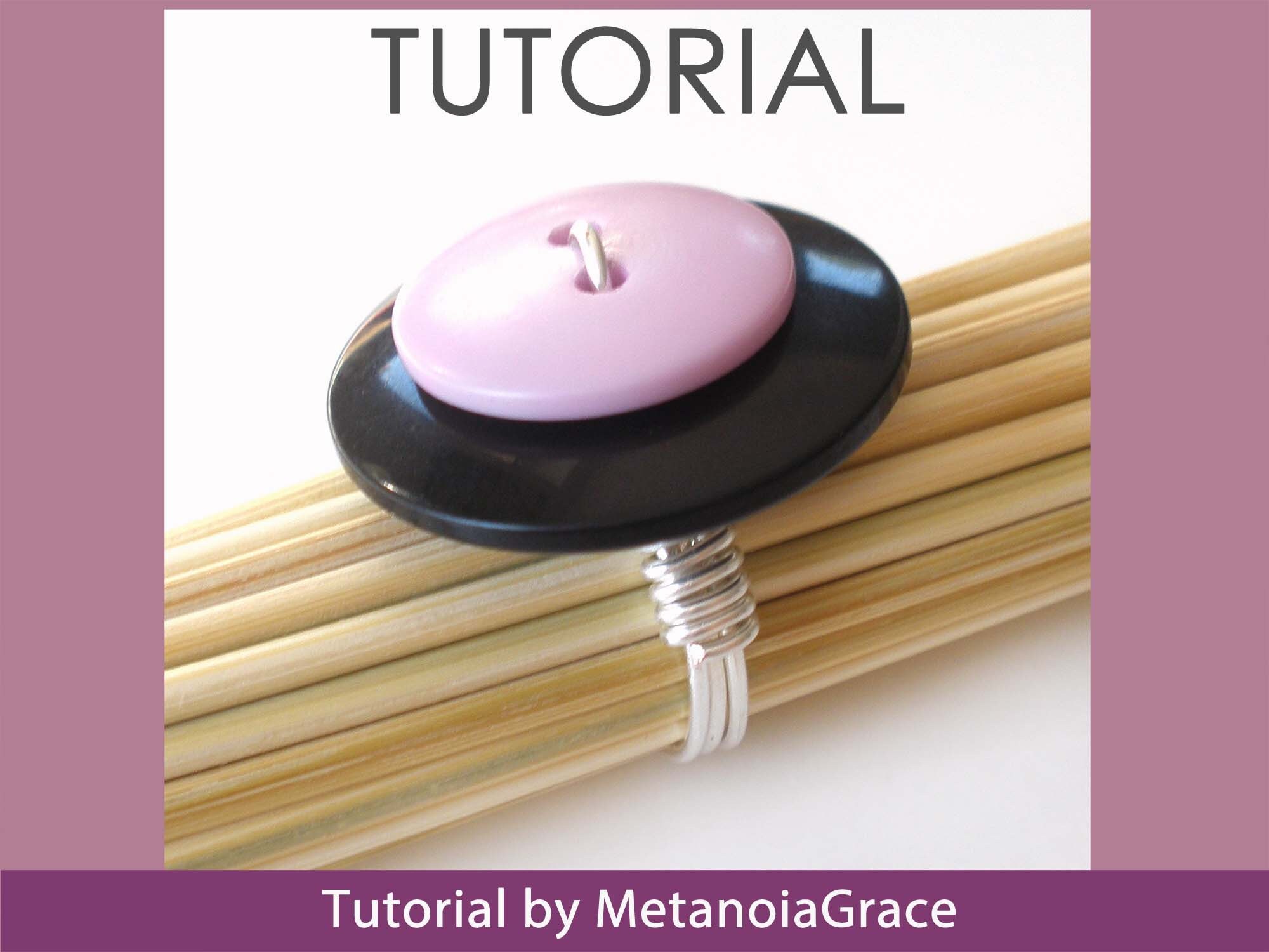 Button Ring Tutorial, Button Jewelry Tutorial, Wire Wrapping Tutorial ...