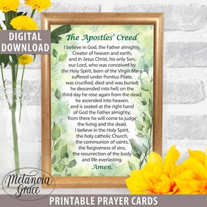 Nicene Creed, Apostles Creed, Printable Creed Prayer Cards, I Believe ...