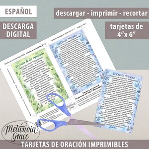Spanish Creeds Printable Cards, Credo De Los Apostoles, Credo Niceno ...