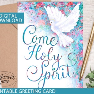 Confirmation Card, on Your Confirmation, Printable Note Card Come Holy ...