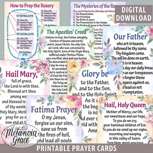 Rosary Prayer Cards, Mysteries of the Rosary, How to Pray the Rosary ...