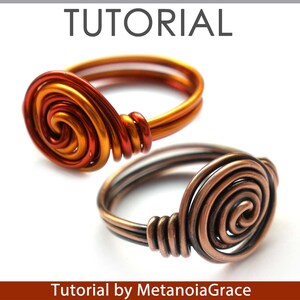 Spiral Ring Tutorial, Wire Wrapping Ring Tutorial, Rosette Ring Tutorial, Twist Ring, Beaded ...