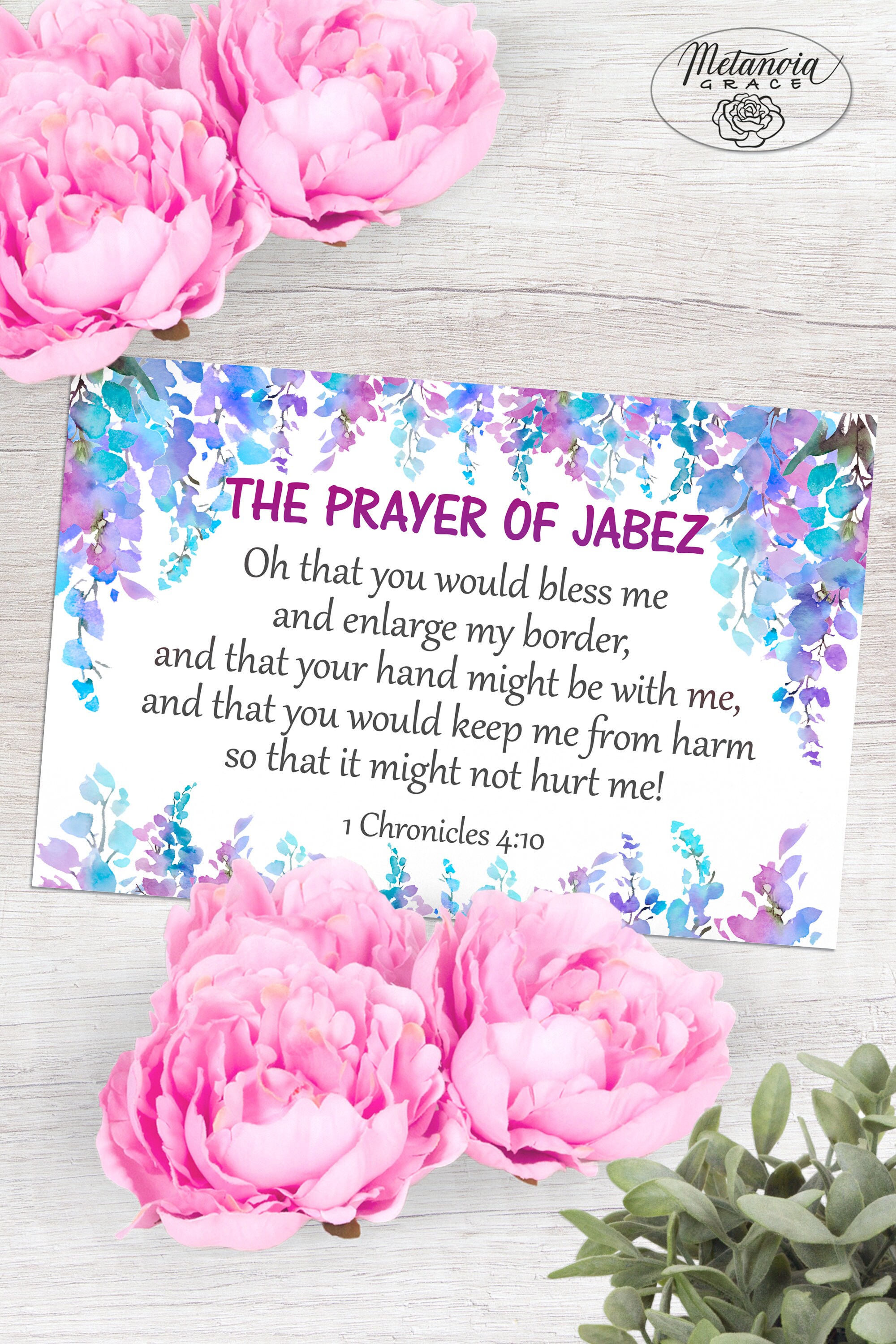 The Prayer of Jabez card bible blessing card Jabez Prayer - Etsy España