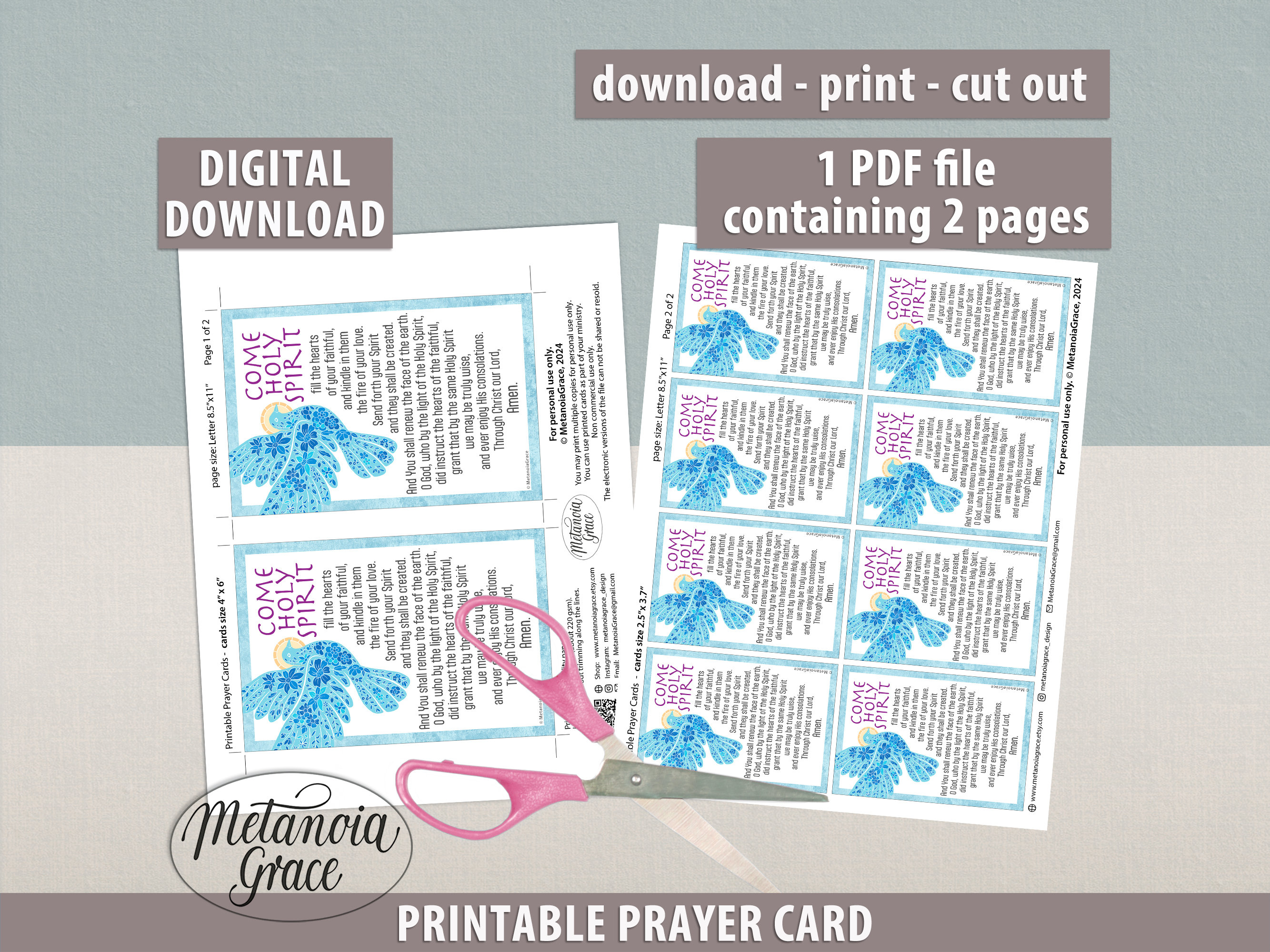 Come Holy Spirit Fill the Hearts of Your Faithful, Printable Pentecost ...