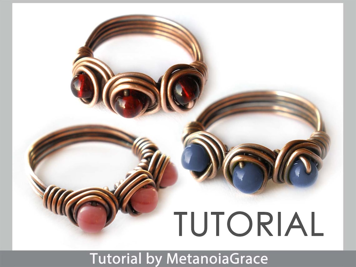 Wire Ring Tutorial Wire Jewelry Pattern Beading Ring - Etsy